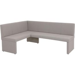Hela Eckbank &raquo;TURIN&laquo; Eckbank, Gestell aus Holz, gepolstert, in 2 Ausf&uuml;hrungen, Webstoff beige Holz, Polyester, Stoff B/H/T: 200cm x 90cm x 61cm, 