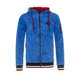 Cipo & Baxx CIPO & BAXX Zip-Up Hoodie male size XL Blue / Red / Black