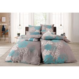 OTTO home Bettw&auml;sche &raquo;Susan in Gr. 135x200 oder 155x220 cm&laquo; 2 in verschiedenen Qualit&auml;ten, romantische Bettw&auml;sche mit Blumen blau Biber, Obermaterial: