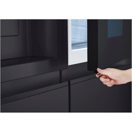LG Side-by-Side X-Serie &raquo;GSXE90EVAD&laquo; 179 cm hoch 91,3 cm breit gro&szlig;es Wein- und Flaschenregal silber Einheitsgr&ouml;&szlig;e