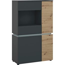 Home Affaire Vitrine &raquo;Luci&laquo; H&ouml;he 146 cm Holzwerkstoff B/H/T: 90,4cm x 146cm x 40cm, T&uuml;ren: 4 Stk., Komplettausf&uuml;hrung
