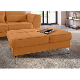Sit & More sit&more Hocker &raquo;Bendigo&laquo; mit Klappfunktion, Bodenfreiheit 12 cm, wahlweise in 2 Fu&szlig;farben gelb B/H/T: 114cm x 42cm x 71cm, NaturLEDER ,mit 