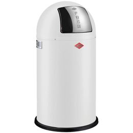 Wesco M&uuml;lleimer &raquo;Pushboy&laquo; 1 Beh&auml;lter Abfallsammler, 50 Liter wei&szlig; Stahlblech B/H/T: 40cm x 75,5cm x 40cm, 50 l