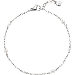 CIAO! BY LEONARDO Damen CIAO! BY LEONARDO Armband &raquo;Navina CIAO&laquo; mit Perle (imitiert) silber 21cm, Edelstahl Perlen