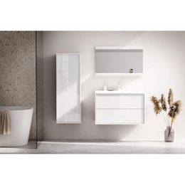 Welltime Waschtisch &raquo;Waschbeckenunterschrank Line mit Waschbecken,Badm&ouml;bel,zwei Schubladen&laquo; Badschrank mit Waschbecken, Push to open, Ma&szlig;e B/H/T: 61/