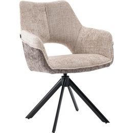 Home Affaire Drehstuhl &raquo;Calmo&laquo; () 1 Stk.tolle Optik grau Metall, Polyester B/H/T: 61cm x 50cm, 1 Stk.