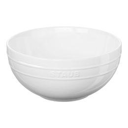 Staub Ceramique Sch&uuml;ssel 24 cm, rund, Wei&szlig;, Keramik