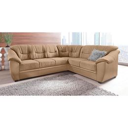 Sit & More sit&more Ecksofa &raquo;Savona&laquo; optional Schlaffunktion, Federkern braun PRIMABELLE -Microfaser (100% Polyester);SOFTLUX /Struktur (Korpus in Kunstleder, 