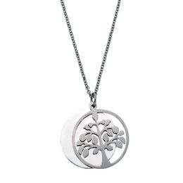 Firetti Herren Kette mit Anh&auml;nger &raquo;Schmuck Geschenk Halskette Lebensbaum, Flachpanzerkette&laquo; silber Edelstahl, L: 45