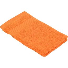 G&ouml;zze Gaestehandtuecher &raquo;New York&laquo; im Set, moderne Uni-Farben, mit strukturierter Borte, reine Baumwolle orange Frottier, Obermaterial: 100% Baumwolle B/L: 