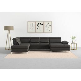 Sit & More sit&more Wohnlandschaft &raquo;Cabrio U-Form, B: 359 cm, mit Sitztiefen-, Arm- & Kopfteilverstellung&laquo; 3 Nierenkissen, Federkern, mit Schlaffunktion und 