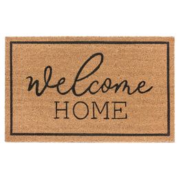 Hanse Home Fu&szlig;matte &raquo;Mix Mats Kokos Welcome Home, T&uuml;rmatte&laquo; rechteckig 15 mm H&ouml;he Kokos, Schmutzfangmatte, Outdoor, Rutschfest, Innen, Kokosmatte, 