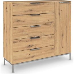 Rauch Kombikommode &raquo;Kommode T&uuml;rkommode Sideboard Kombikommode FLIPP&laquo; Breite 120 cm mit 2 Einlegeb&ouml;den, 1-t&uuml;rig mit 5 Schubladen und Soft-Close-