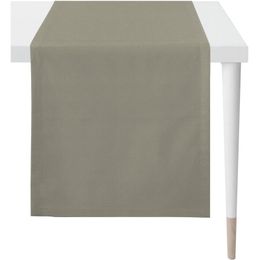Apelt Tischl&auml;ufer &raquo;3900 Uni / OUTDOOR, Sommerdeko, Sommer&laquo; mit Fleckschutz grau Polyacryl B/L: 48cm x 140cm, 1 Stk., rechteckig
