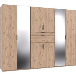 wimex Dreht&uuml;renschrank &raquo;Moldau Kleiderschrank mit Spiegel Schlafzimmerschrank&laquo; beige Holzwerkstoff B/H/T: 270cm x 208cm x 58cm, Basic
