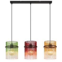 Globo LIGHTING H&auml;ngeleuchte &raquo;GORLEY&laquo; E27 1 Stk. H&auml;ngelampe/Pendelleuchte/Esszimmer/Wohnzimmer/Esstisch schwarz &Oslash; 20cm H: 140cm, 1 Stk.