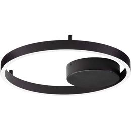 NOVA LUCE Deckenleuchte &raquo;HEDRA&laquo; LED-Modul 1 Stk. Warmwei&szlig; schwarz 2, &Oslash; 40cm H: 5cm, 1 Stk.