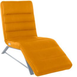 W.Schillig Relaxliege &raquo;daily dreams&laquo; Funktionsliege wahlweise mit Motor, Gestell matt, Breite 65 cm gelb Longlife Xtra-Leder Z59: Glattleder mit 