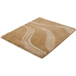 Kleine Wolke Badematte &raquo;&raquo;Vento&laquo;, Badvorleger, Badezimmer Teppich&laquo; H&ouml;he 20 mm rutschhemmend beschichtet fu&szlig;bodenheizungsgeeignet Badteppich, modernes Welledesign, 
