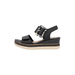 Remonte Sandale 'Artigo-Sandalen mit Keilabsatz aus Leder' Damen Gr&ouml;&szlig;e 36 schwarz