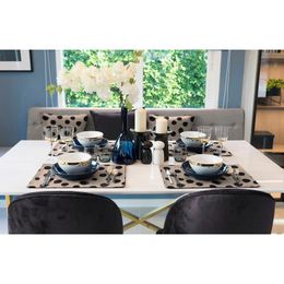 Adam Platzset &raquo;Dots&laquo; GOTS organic,zertifiziert durch CERES 0242,Made in Germany lila Obermaterial: 73% Leinen, 27% Baumwolle B/L: 40cm x 40cm, 2 Stk., Bio-