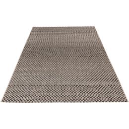 Obsession Teppich &raquo;My Nordic 877&laquo; rechteckig 0,5 mm H&ouml;he Flachgewebe, modernes kariertes Design, In- und Outdoor geeignet grau Polypropylen (PP) B : 80cm 1 Stk.