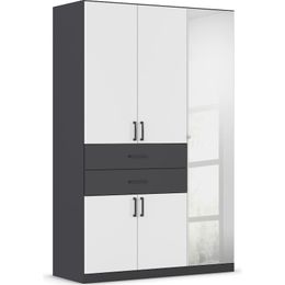 Rauch Dreht&uuml;renschrank &raquo;Maika&laquo; mit Spiegel, 2 Schubladen, in verschiedenen Breiten, H&ouml;hen und Farben grau Holzwerkstoff B/H/T: 136cm x 210cm x 54cm