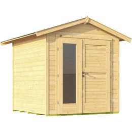 Weka Gartenhaus &raquo;224 A&laquo; beige Massivholz Fu&szlig;boden im Gartenhaus, ohne Dacheindeckung