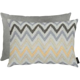 Apelt Dekokissen &raquo;Ravenna mit Wendefunktion&laquo; inclusive Soft-Kissenf&uuml;llung 100% PES grau Polyester B/L: 35cm x 50cm, 1 Stk.