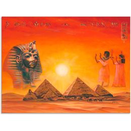 Artland Wandbild &raquo;&Auml;gyptische Impressionen&laquo; Afrika 1 Stk. tlg. als Alubild, Leinwandbild in verschied. Gr&ouml;&szlig;en orange B/H/T: 40cm x 30cm, Alu-Dibond-Druck 