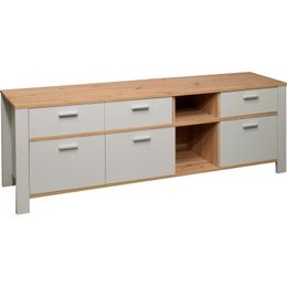 M&auml;usbacher Lowboard &raquo;Nele&laquo; Breite 193 cm grau B/H/T: 193cm x 62cm x 44cm, 6 Stk.