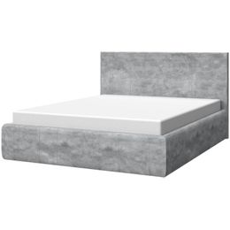 OTTO home Bettgestell &raquo;Invictus&laquo; mit Lattenrost und Bettkasten grau Liegefl&auml;che L&auml;nge B: 200cm x 160cm, Luxus-Microfaser 160cm, H&ouml;he Bett: 105cm, ohne