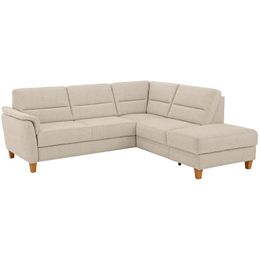 Home Affaire Ecksofa &raquo;Palmera L-Form, B: 236 cm&laquo; optional Schlaffunktion & Bettkasten, Federkern beige 100% Polyester;Struktur (100% Polyester);Luxus-