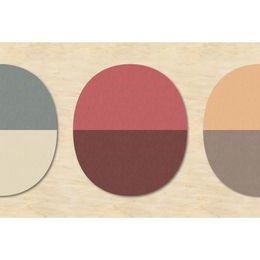 Livingwalls living walls Fototapete &raquo;Walls by Patel Split Ovals 3&laquo; glatt Vlies, Wand, Schr&auml;ge beige Vlies B/L: 4m x 2,7m