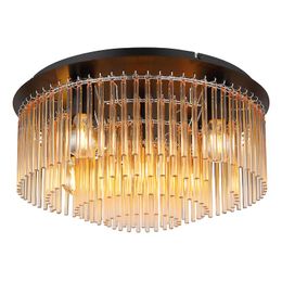 Globo LIGHTING Deckenleuchte &raquo;GORLEY&laquo; E27 1 Stk. Deckenleuchte/Glasst&auml;be/Wohnzimmer/Esszimmer gold &Oslash; 50cm H: 25cm, 1 Stk.