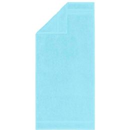 Egeria Handt&uuml;cher &raquo;Manhatten Gold&laquo; Uni Programm mit Streifenbord&uuml;re, reine Baumwolle blau Frottier, Obermaterial: 100% Baumwolle B/L: 70cmx140cm, 1 Stk., 