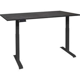M&auml;usbacher Schreibtisch &raquo;Big System Office, Arbeitstisch, B&uuml;rotisch&laquo; Breite 120 cm, elektrisch h&ouml;henverstellbar, schwarzstahl schwarz B/H/T: 120cm