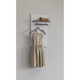 OTTO home Garderobenpaneel &raquo;Cross,Breite 40 cm modernes Wandregal mit Haken und Kleiderstange&laquo; Wandgarderobe, Aufh&auml;nger, H&ouml;he 70 cm wei&szlig; Holzwerkstoff