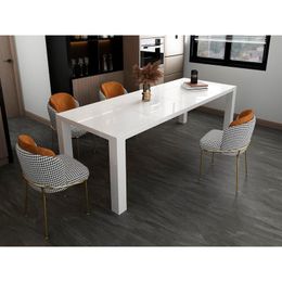 Salesfever Esstisch &raquo;Stilvoller Tisch&laquo; hochglanz lackiert, ausziehbar wei&szlig; B/H/T: 120cm x 76cm x 80cm