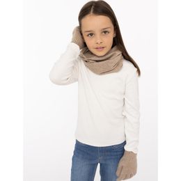 Zwillingsherz Damen Modeschal Kids-Kaschmir Schlauschal beige Einheitsgr&ouml;&szlig;e