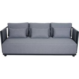 siena GARDEN Gartensofa &raquo;ADEYRA&laquo; Gestell aus Aluminium, inkl. Kissen, 3er Loungesofa grau 55%PVC, 25%Polyester, 20%Polypropylen B/H/T: 218cm x 75cm x 87cm