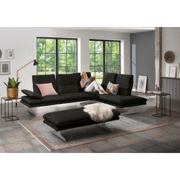 W.Schillig Ecksofa &raquo;broadway, Designsofa, mit tollem Sitzkomfort, L-Form&laquo; Sitztiefenverstellung, Kopfteil- & Seitenteilverstellung, Breite 284cm 