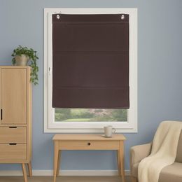 Home Wohnideen Magnetrollo &raquo;ABELIA&laquo; mit Hakenaufh&auml;ngung ohne Bohren und Schrauben Uni braun Obermaterial: 100% Polyester 130cm, Hakenaufh&auml;ngung, 45cm