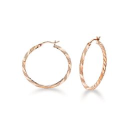 Amor Damen Paar Creolen &raquo;2016717&laquo; rosa Silber 925 (Sterlingsilber)
