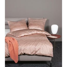 Janine Bettw&auml;sche &raquo;Mako-Satin45101 06&laquo; mit Reissverschluss braun Mako-Satin, Obermaterial: 100% Baumwolle B/L: 155cm x 220cm, 1 Stk., 1 Stk., Mako-Satin, B/L