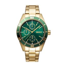 DKNY Damen DKNY Quarzuhr &raquo;Nolita Sport&laquo; Armbanduhr, Damenuhr, Edelstahlarmband, analog, Tag Einheitsgr&ouml;&szlig;e