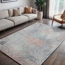 OTTO home Teppich &raquo;Jaxyn&laquo; rechteckig 8 mm H&ouml;he Kurzflor, modernes Design, pflegeleicht, Wohnzimmer braun Polyester B : 200cm 1 Stk., 8mm, L: 290cm