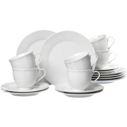Ritzenhoff & Breker Kaffeeservice &raquo;Bianco&laquo; klassisch und schlicht, unifarben wei&szlig; Porzellan 18 Stk.