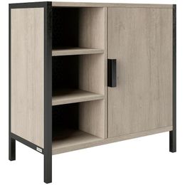 Playboy Waschbeckenunterschrank &raquo;JAYDEN&laquo; schwarz Holzwerkstoff, Metall B/H/T: 60cm x 60cm x 30cm, T&uuml;ren: 1 Stk.