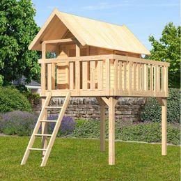 Akubi Spielturm &raquo;Fidel&laquo; BxTxH: 198x243x330 cm beige Holzwerkstoff Einheitsgr&ouml;&szlig;e